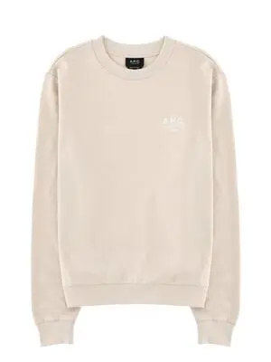 A.p.c. Crewneck Logo Sweatshirt - Powder