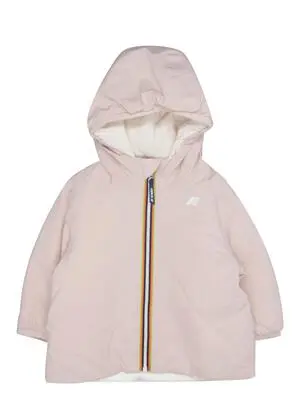 K-WAY Reversible Jacket With Fixed Hood - Pink+white