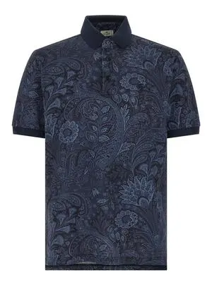 Etro Arnica Paisley' Polo Shirt - Blue