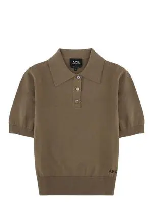 A.p.c. Logo Polo - Brown