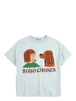 BOBO CHOSES Friends In A Pickle T-shirt - Azure