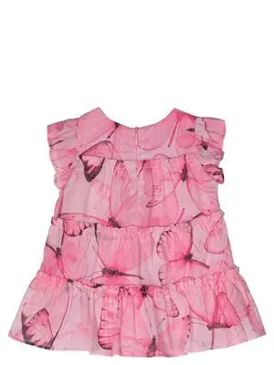 Blumarine Printed Cotton Dress - Pink
