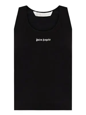 Palm Angels Classic Logo Rib Tank - Black Off White