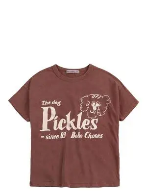 BOBO CHOSES Pickles The Dog T-shirt - Brown
