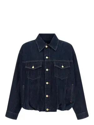 7 For All Mankind Gathered Denim Jacket - Blue