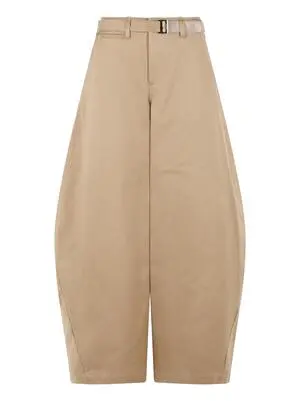 Sacai Chino Cotton Pants - Beige