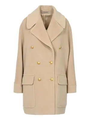 Tagliatore Wool And Angora Blend Coat - Beige