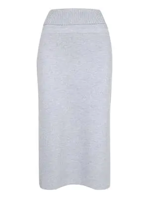 GRAN SASSO Straight Merino Wool Skirt
