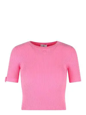 COURREGES Viscose Blend T-shirt - Pink