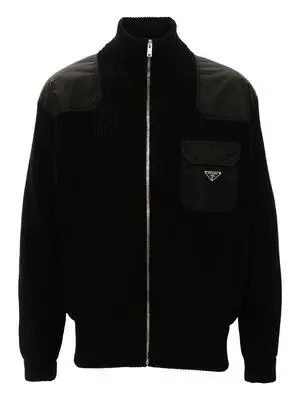 PRADA Re-Nylon Panelling Cardigan