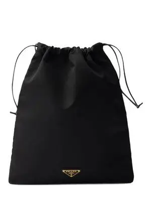 Prada Pouch With Drawstring Closure - Nero