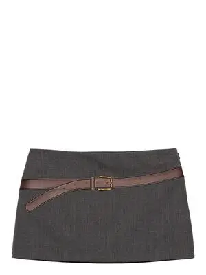 Prada Thigh-length Skirt - Ardesia