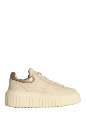 Hogan H-stripes Leather Sneakers - Beige