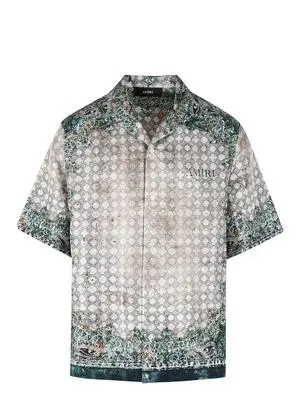 Amiri And Grey Silk Shirt - Green