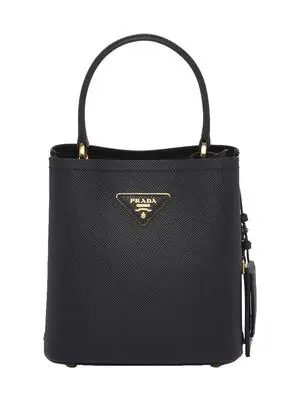 Prada Small Saffiano Leather Panier Bag - Nero