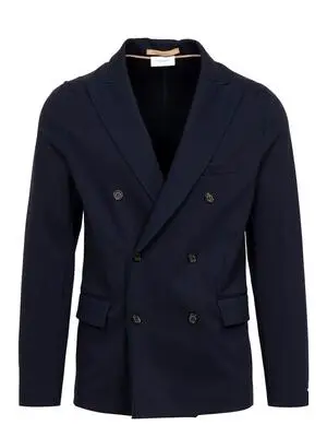 PAOLO PECORA Double Breasted Blazer - Blue