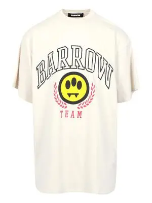 BARROW Printed Oversized T-shirt - Beige