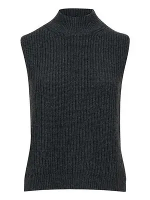 ROY ROGER'S Sleeveless Knit Top - Grey