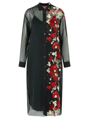 Khaite Gloria Silk Dress - Black