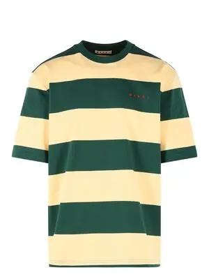 Marni And Green Cotton T Shirt - Yellow