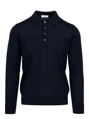 PAOLO PECORA Polo Shirt Sweater - Blue