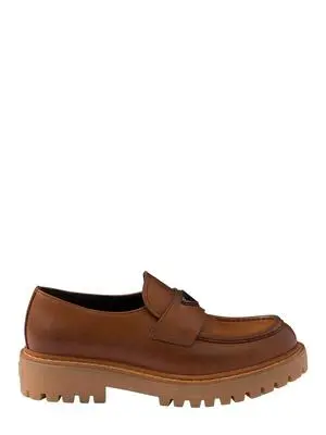 Prada Leather Loafers - Cognac