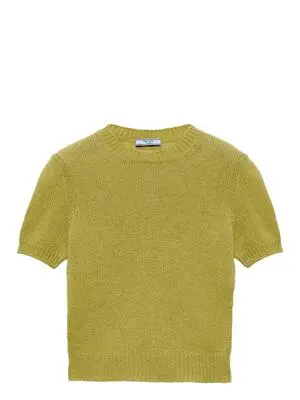 Prada Short Sleeve Cashmere Sweater - Pistacchio