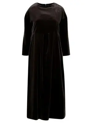 Max Mara Velvet Fit & Flare Dress - Black