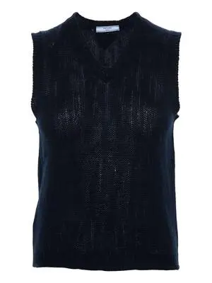 Prada Cashmere Knit Vest - Bleu
