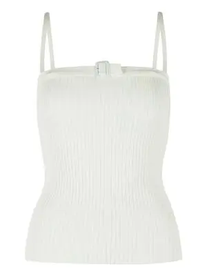 COURREGES Buckle Tank Top - White