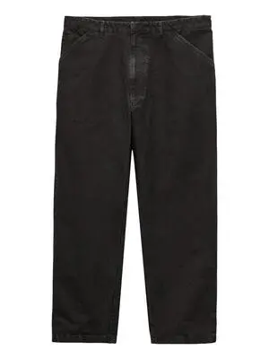 Prada Triangle Logo Wide Leg Jeans - Nero