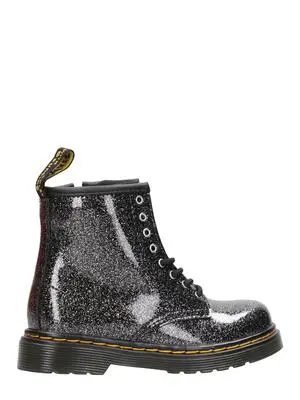 Dr. Martens Glitter Patent Leather Boots - Black