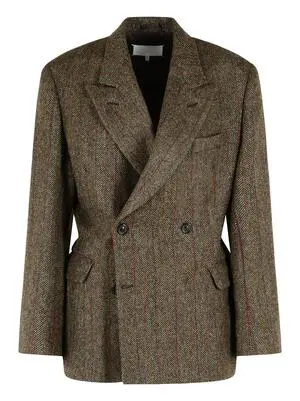 MAISON MARGIELA Wool Blazer - Brown