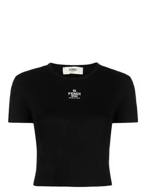 FENDI Logo Cotton T-Shirt