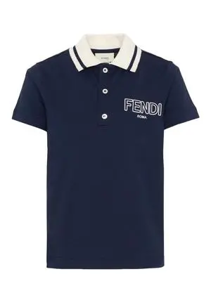 Fendi Logo Polo - Blue