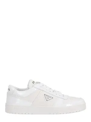 Prada Downtown Leather Sneakers - Bianco