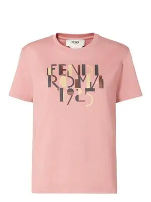 Fendi Logo Print T-shirt - Pink