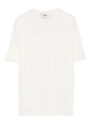 Fendi Ff Knitted Sweater - White