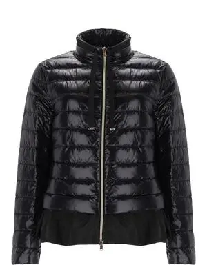 Herno Down Jacket With Ruffles - Black
