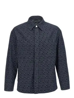 Fendi Overshirt Denim Ff - Blue