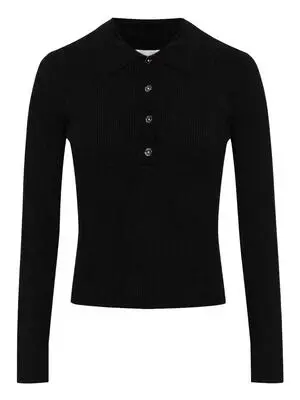 Michael Kors Long Sleeved Polo Shirt - Black