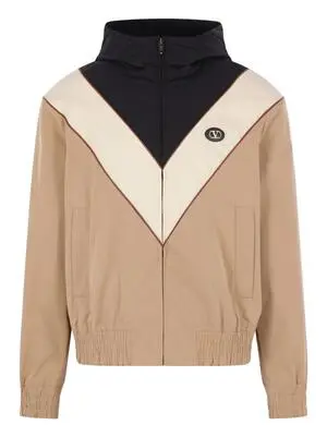 Valentino Garavani V Logo Blouson Jacket - Beige