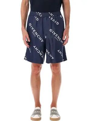 Givenchy Bermuda Shorts With Shadow Print - Blue