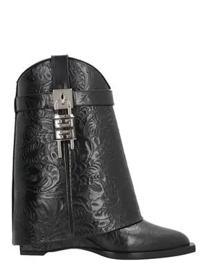 Givenchy Lock Cowboy Boots - Black