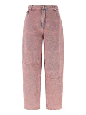 GANNI Washed Stary Jeans - Pink