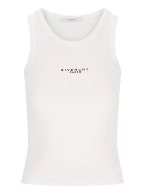 Givenchy Logo Cotton Tank Top - White