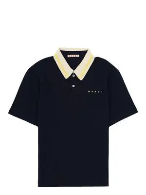 Marni Polo With Logo - Blue