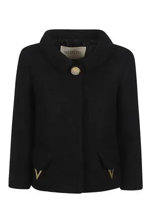 Valentino Garavani Vlogo Wool Jacket - Black