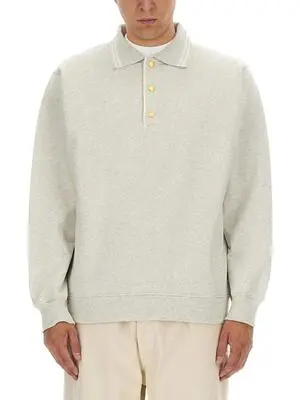 Drole De Monsieur Sweatshirt Polo - Grey