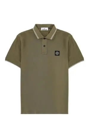 Stone Island Polo With Logo - Military Green